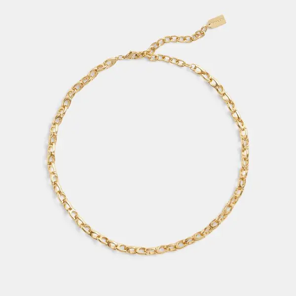 COACH® Signature Chain Link Choker Necklace - Gold