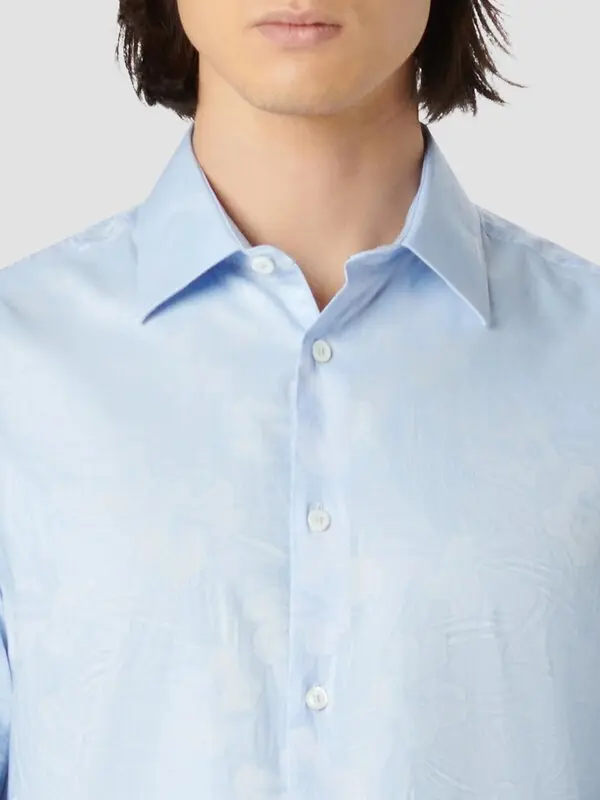 Bugatchi Julian Floral Cotton Button-front Shirt
