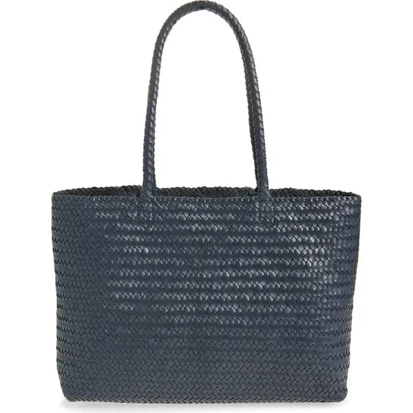 Madewell Handwoven Leather Tote - Nighttime