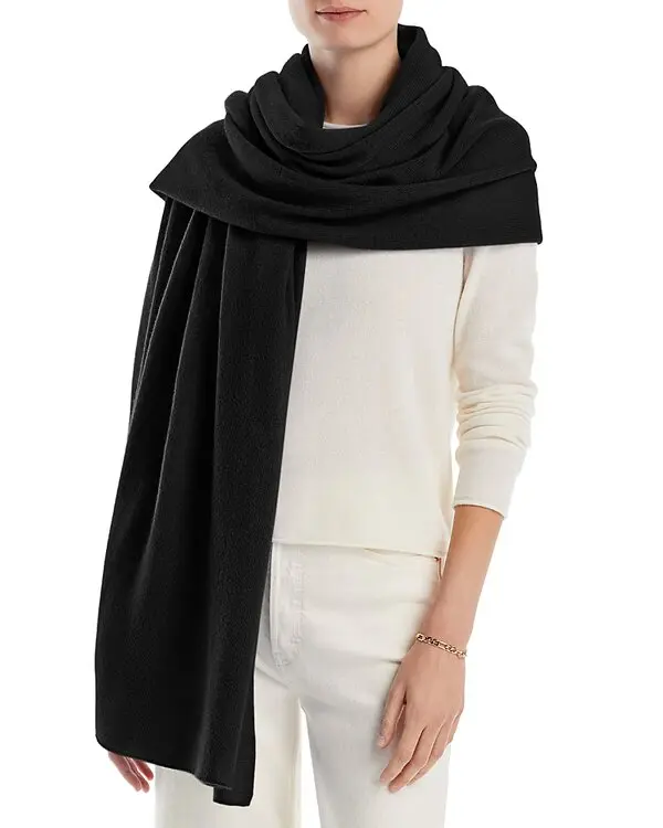 Bloomingdale'S 100% Cashmere Travel Wrap Exclusive - Black