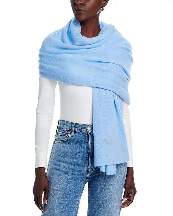 Bloomingdale'S 100% Cashmere Travel Wrap Exclusive - Cloud