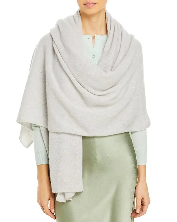Bloomingdale'S 100% Cashmere Travel Wrap Exclusive - Light Gray