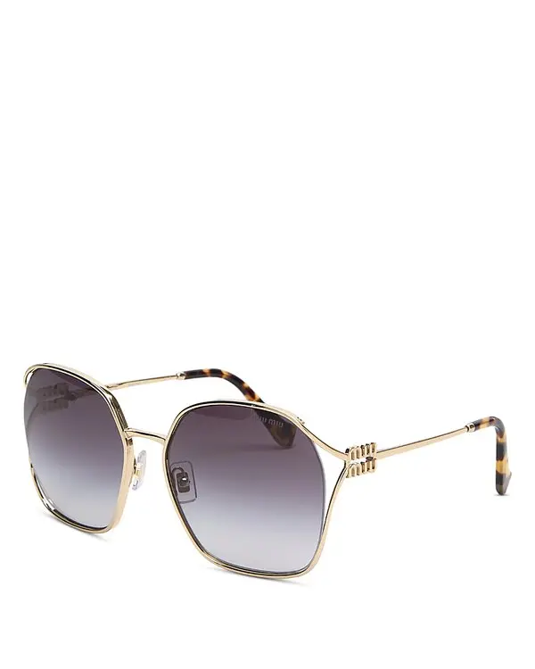 Miu Miu Geometric Sunglasses, 60mm - Gray