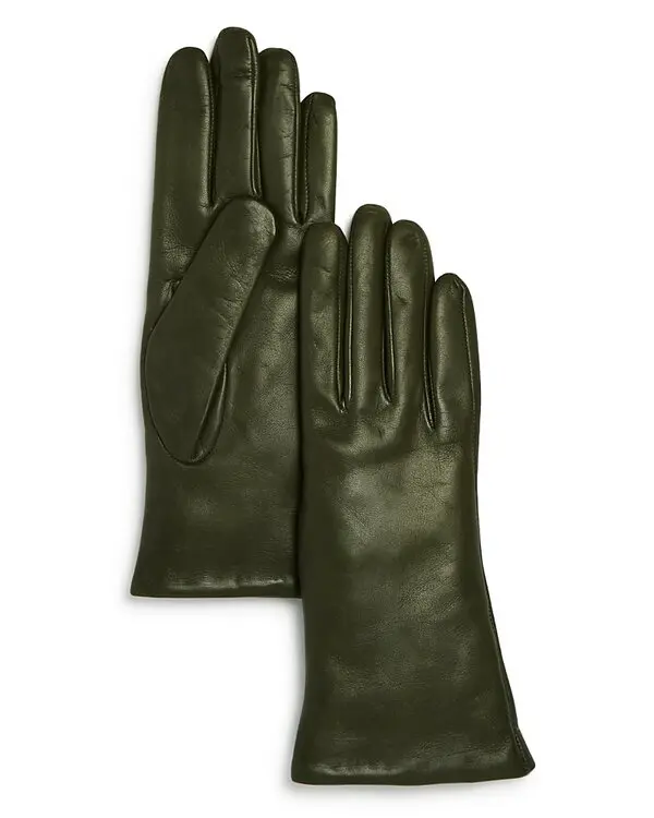 Bloomingdale'S Exclusive Cashmere Lined Leather Gloves - Green