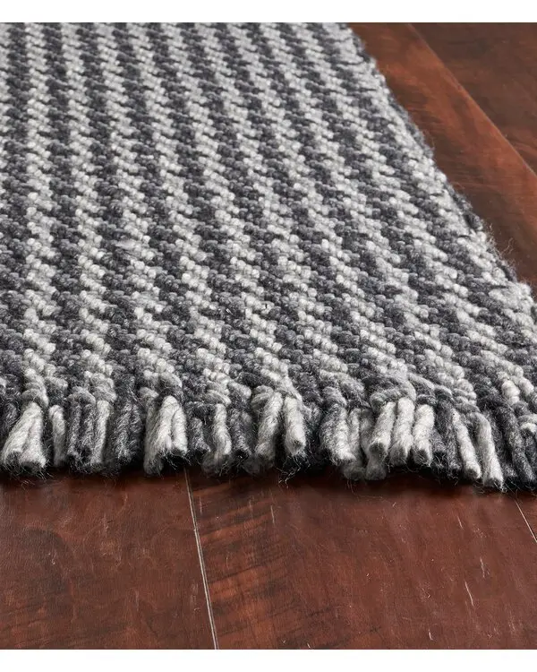 Kas Maui Houndstooth Area Rug, 5' X 8 - Grey