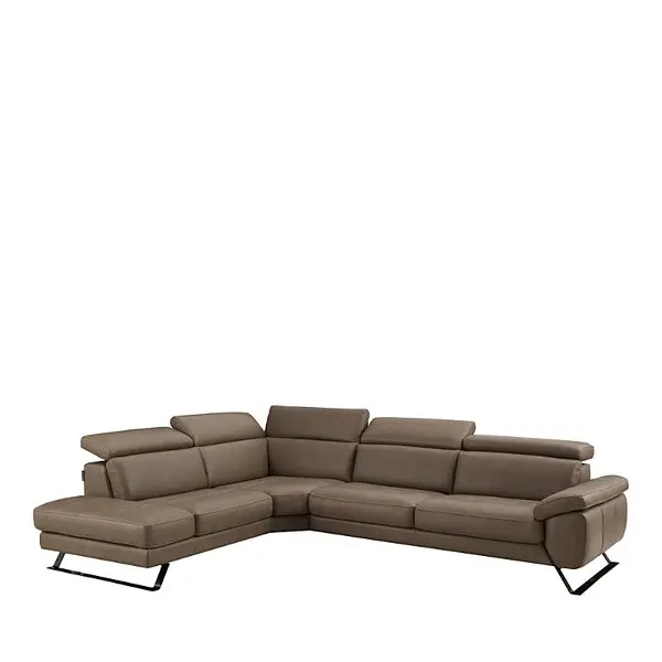 CHATEAU D'AX Tremezzo Two Piece Leather Sectional - Mf Taupe