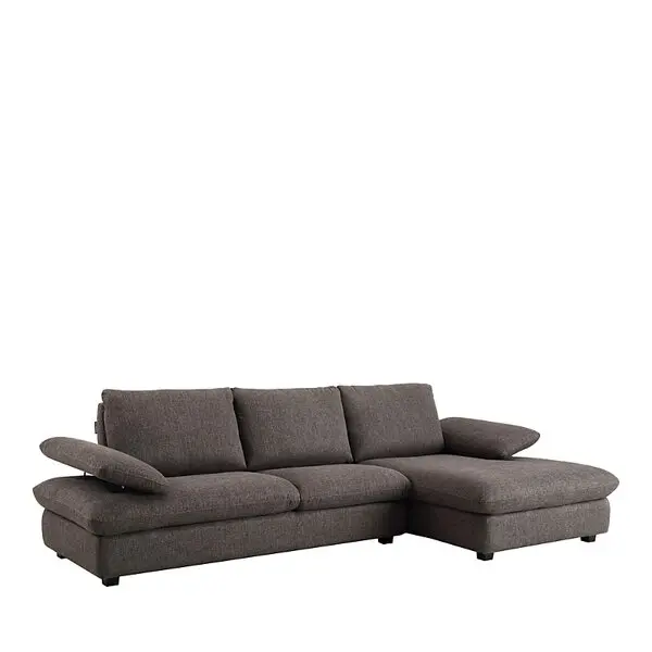 CHATEAU D'AX Mason Two Piece Sectional Sofa & Chaise - X Dark Grey