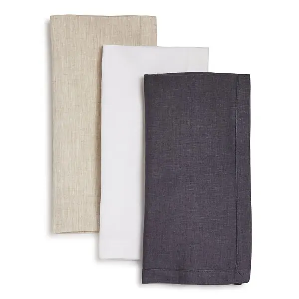 MODE LIVING Pure Linen Napkin, Set Of 4 - White