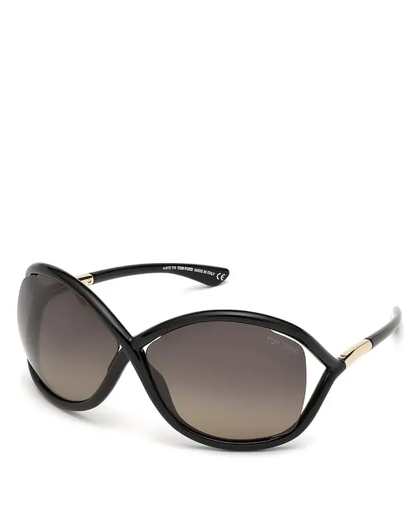 TOM FORD Whitney Geometric Sunglasses - Black/gray Polarized Gradient