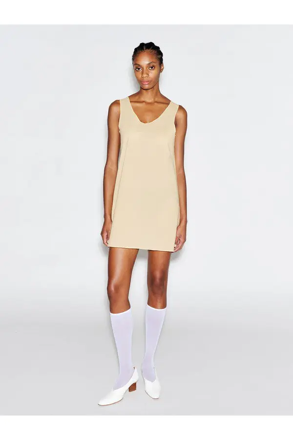 Rosetta Getty Stretch Organza Scoop Neck Tunic - Brown / Multicolor / Neutral