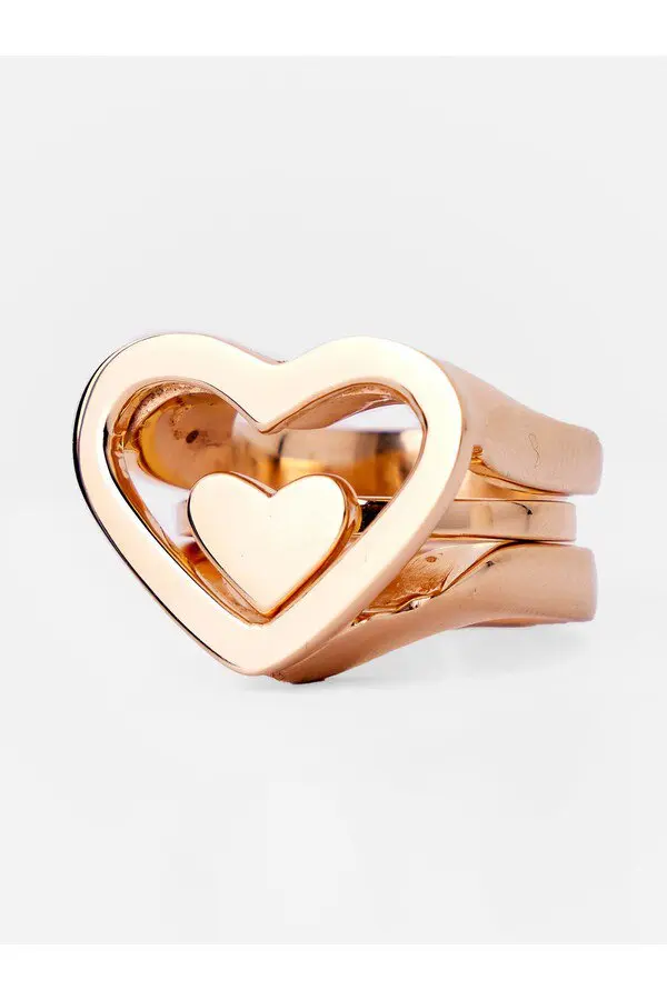 SOKO Kiota 3-in-1 Heart Shaped Ring - Silver