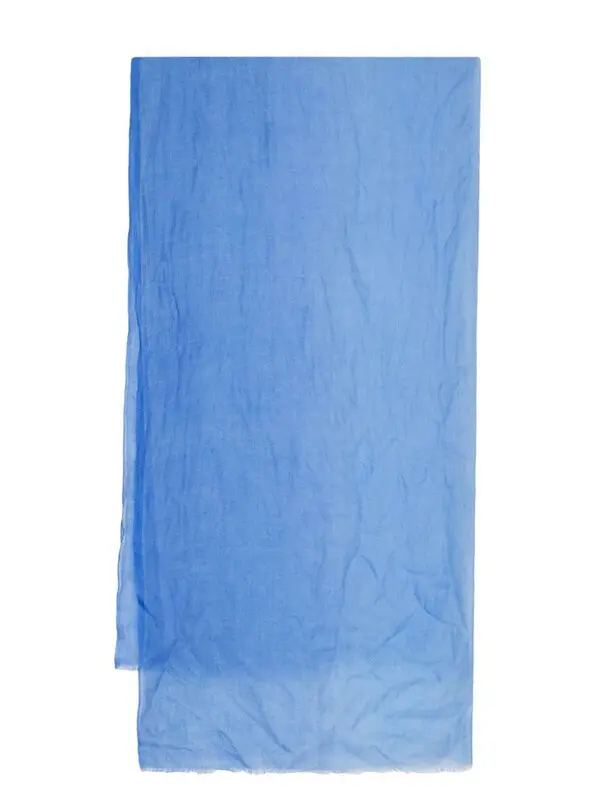 N.peal Gradient-effect Cashmere Scarf - Blue