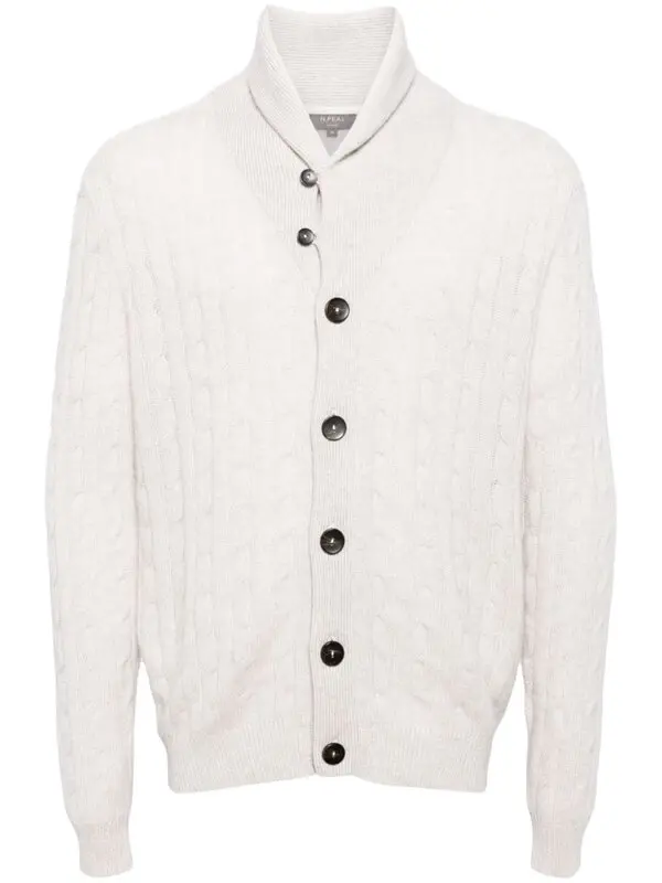 N.peal Garrick Cable-knit Cardigan - Neutrals