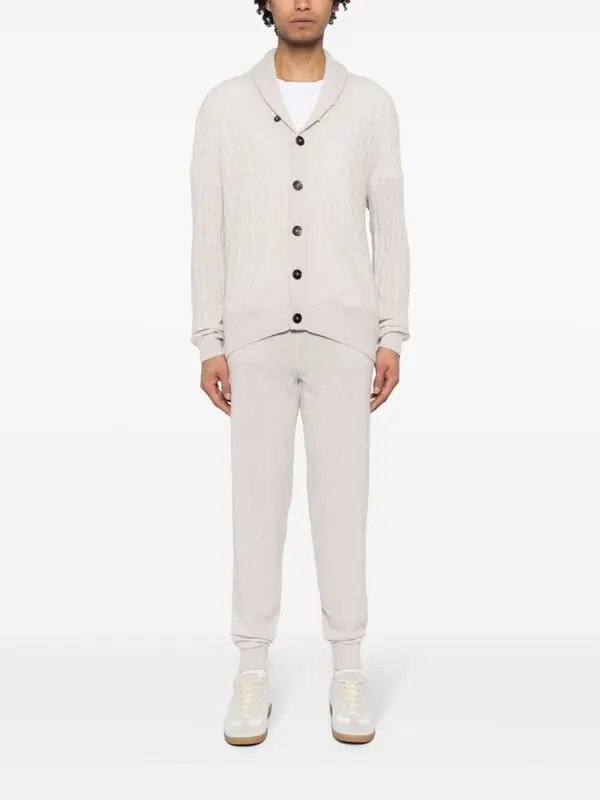 N.peal Garrick Cable-knit Cardigan - Neutrals