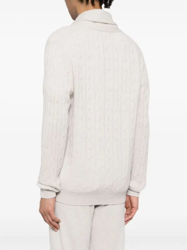 N.peal Garrick Cable-knit Cardigan - Neutrals