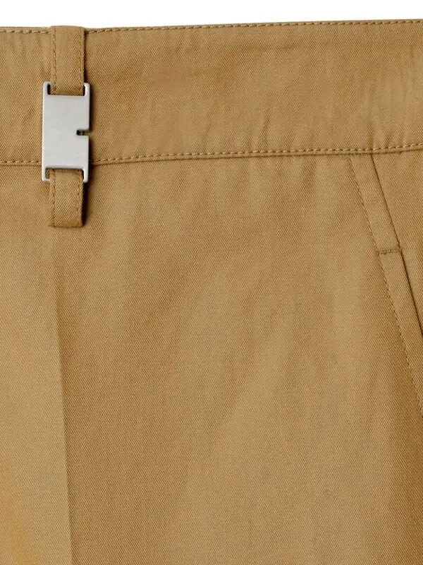 Burberry Straight-leg Cotton Trousers - Neutrals