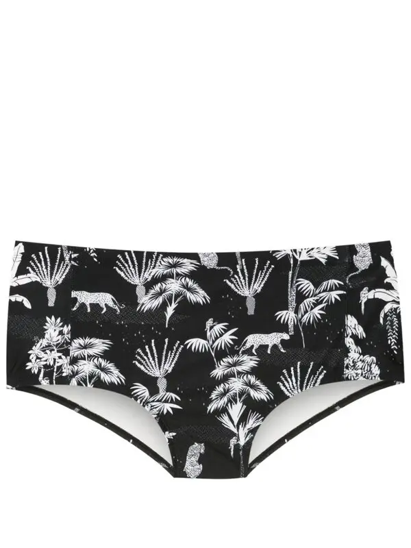 LYGIA & NANNY Parati Jungle-print Swimming Trunks - Black