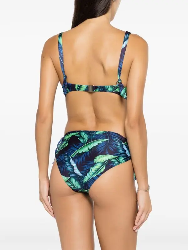 LYGIA & NANNY Marcela Leaf-print Bikini - Blue