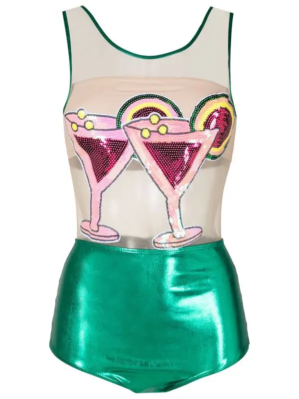 BRIGITTE Sequin-embellished One-piece - Green