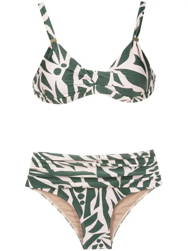 LYGIA & NANNY Marianne Abstract-print Bikini - Green
