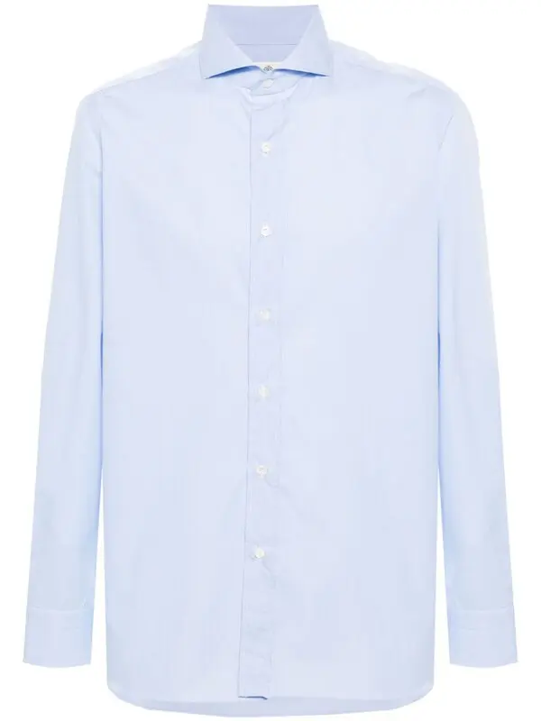 LUIGI BORRELLI Check-pattern Cotton Shirt