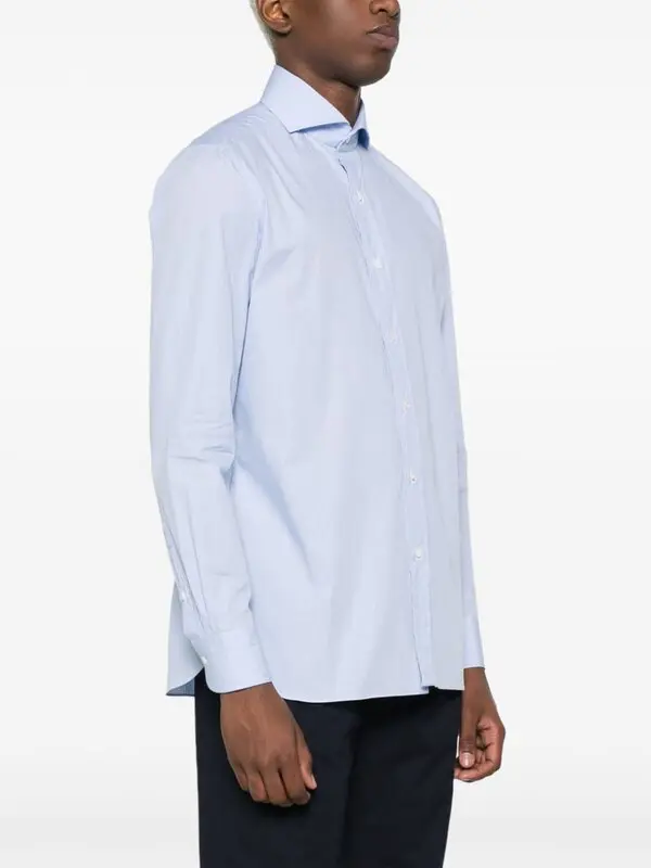 LUIGI BORRELLI Check-pattern Cotton Shirt