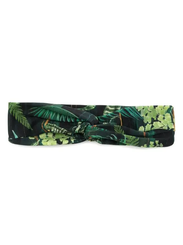 LYGIA & NANNY Bethania Leaf-print Headband - Green