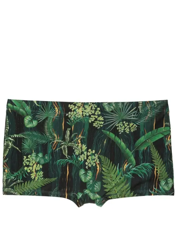 LYGIA & NANNY Tijuca Leaf-print Trunks - Green