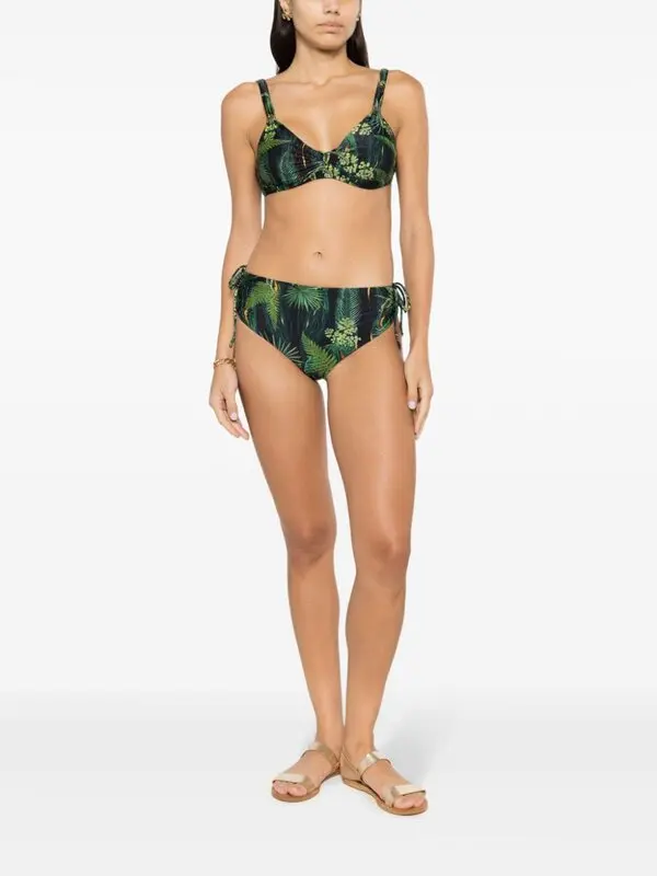 LYGIA & NANNY Marcela Leaf-print Bikini - Green