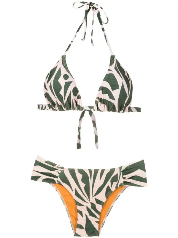 LYGIA & NANNY Vicky Graphic-print Bikini - Green