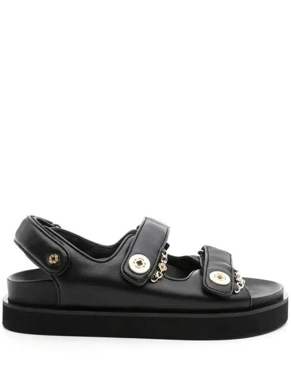 Maje Touch-strap Leather Sandals
