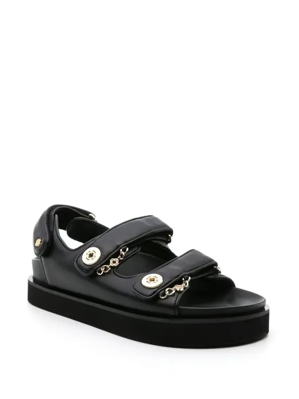 Maje Touch-strap Leather Sandals