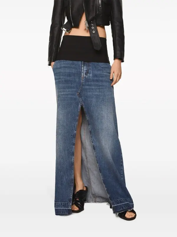 Stella McCartney Denim Maxi Skirt - Blue