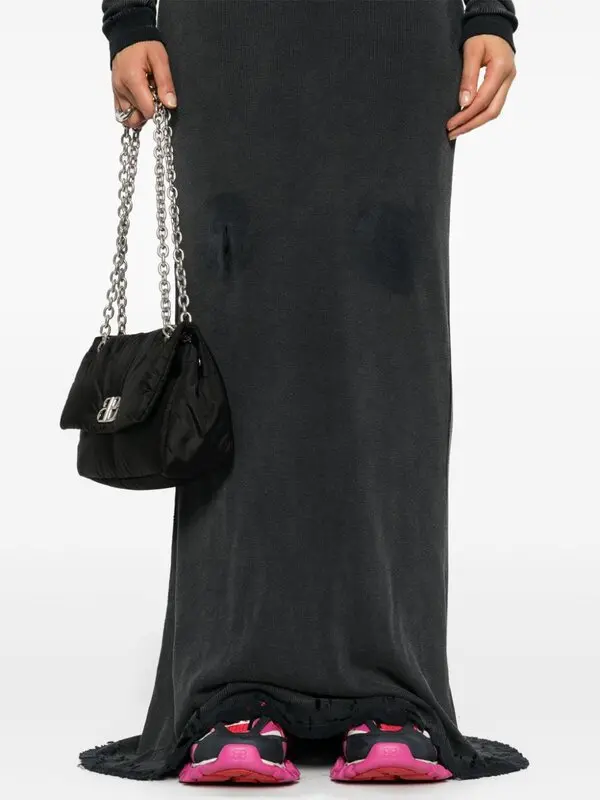 Balenciaga Distressed Maxi Dress - Black