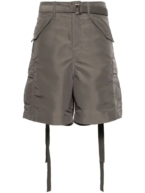 Sacai Belted Cargo Shorts - Grey