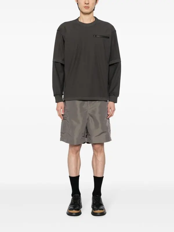 Sacai Belted Cargo Shorts - Grey