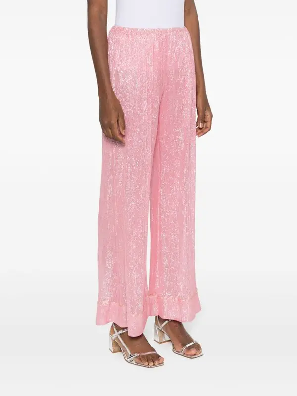 FORTE_FORTE Straight-leg Lurex Trousers