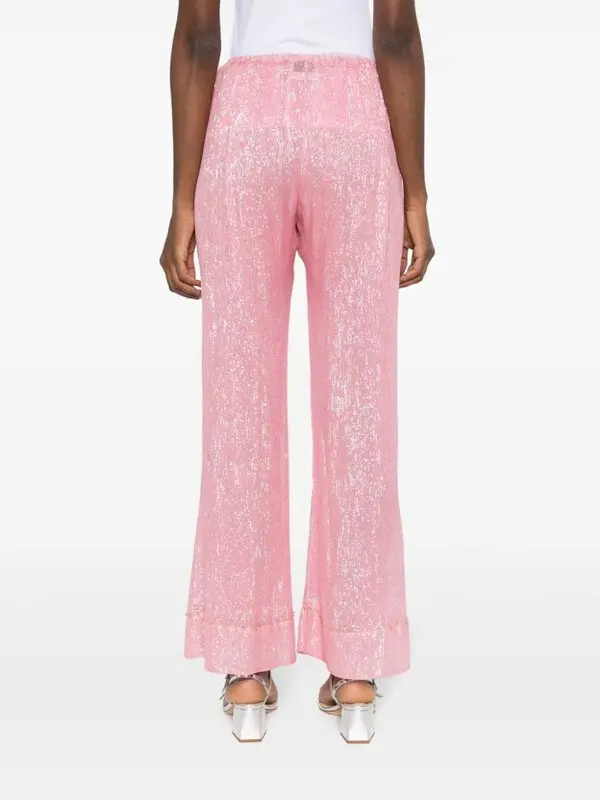 FORTE_FORTE Straight-leg Lurex Trousers
