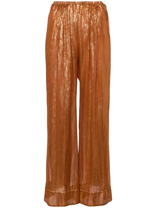 FORTE_FORTE Straight-leg Lurex Trousers