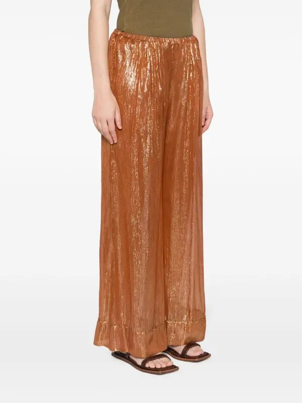 FORTE_FORTE Straight-leg Lurex Trousers