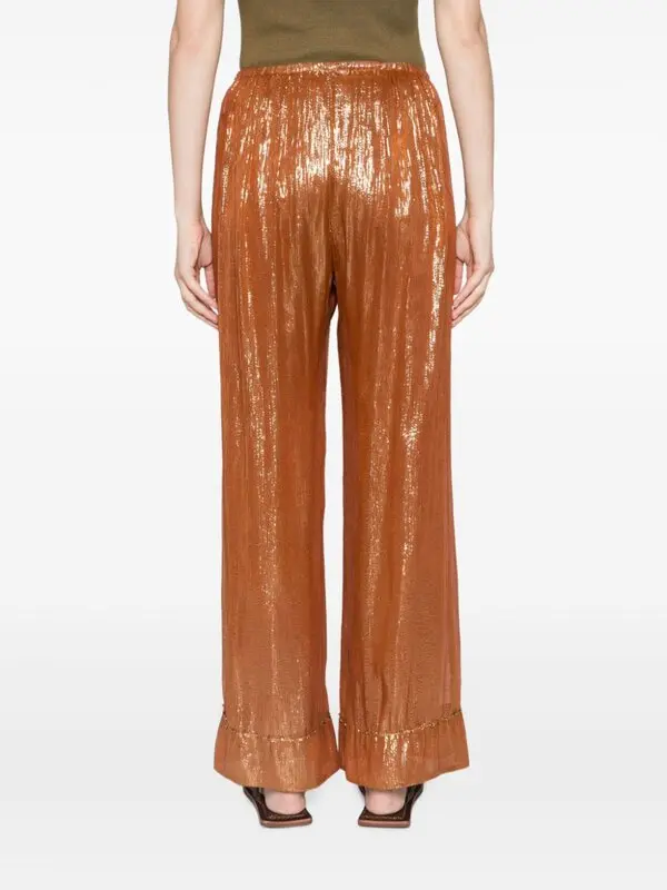 FORTE_FORTE Straight-leg Lurex Trousers