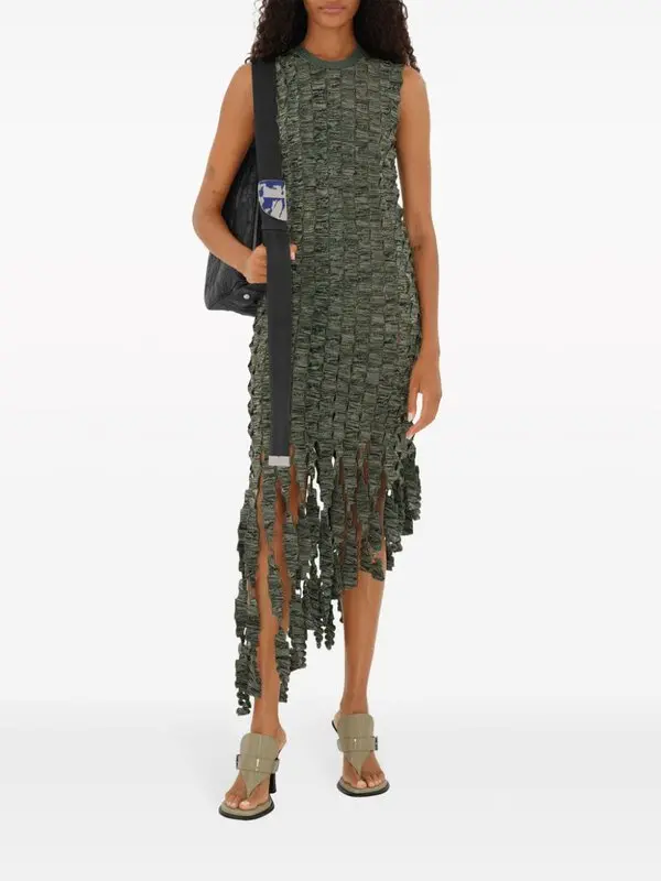 Burberry Crocheted Silk-blend Midi Dress