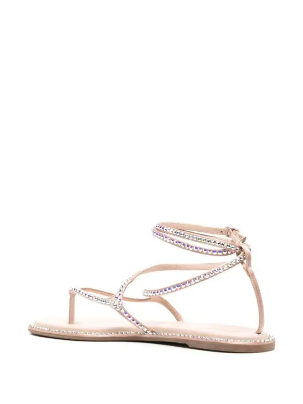 LE SILLA Belen Crystal-embellished Sandals - Neutrals