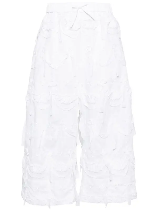 Simone Rocha Cropped Cotton Poplin Trousers