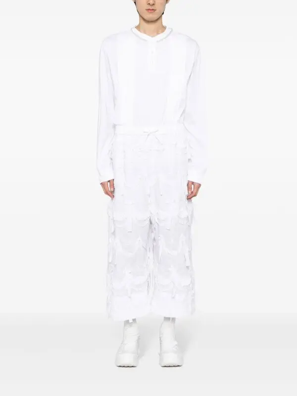 Simone Rocha Cropped Cotton Poplin Trousers