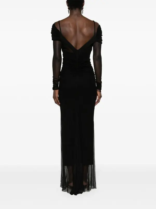 Christopher Esber Off-shoulder Tulle Midi Dress