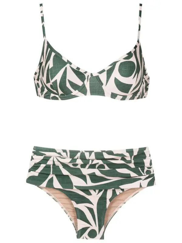 LYGIA & NANNY Liliane Abstract-print Bikini - Green