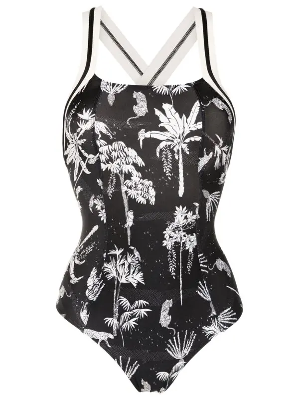 LYGIA & NANNY Maracatu Graphic-print One-piece - Black