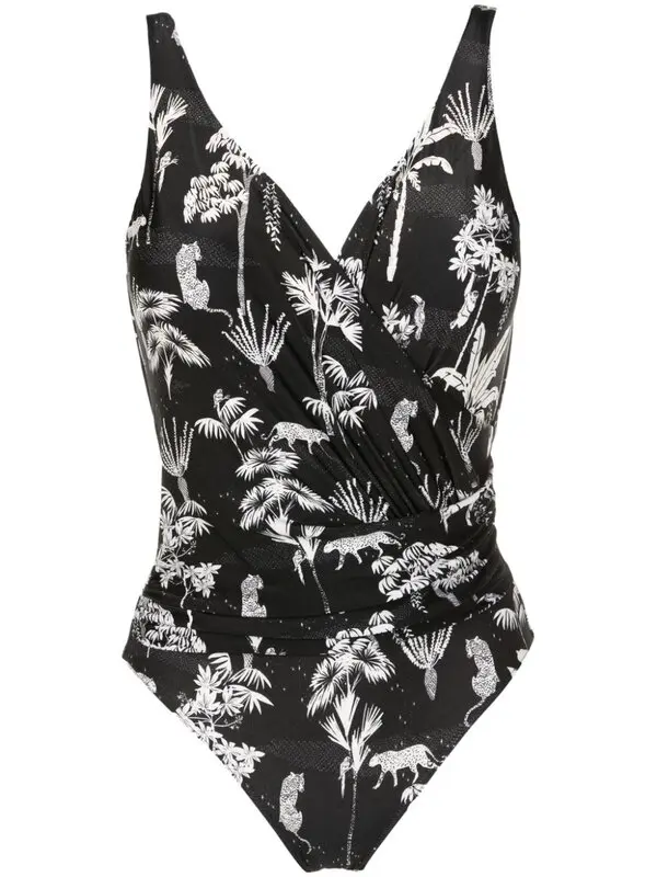 LYGIA & NANNY Maisa Graphic-print One-piece - Black