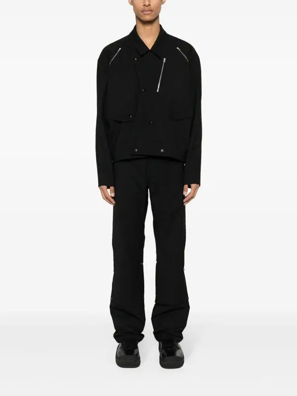 a*す様 【KIKO KOSTADINOV】ToninoUtility Trou Kiko Kostadinov Tonino Utility Asymmetric Jacket In Black - 44